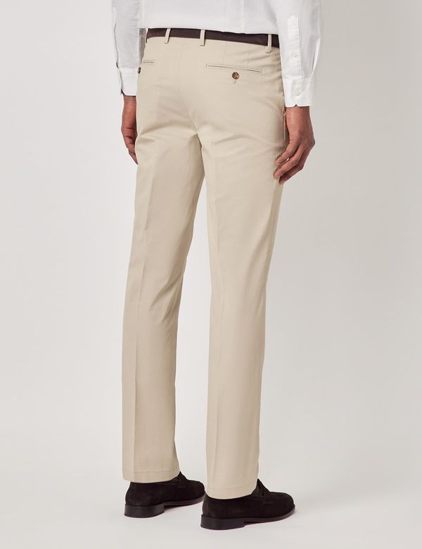 Men's Stone Smart Chinos | Hawes and Curtis